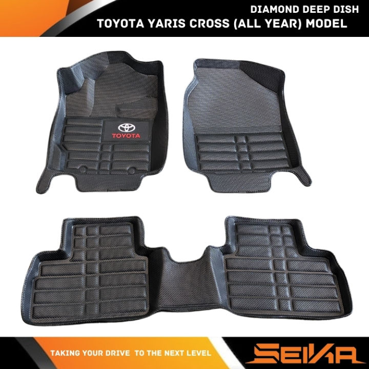 Toyota Yaris Cross 2023-2024 Premium Diamond Deep Dish Car Floor ...