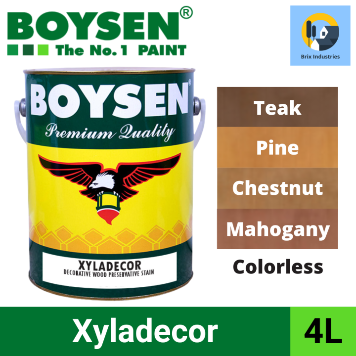 Boysen Xyladecor Wood Stain 4 Liters (Gallon) Solvent Based Paint For ...
