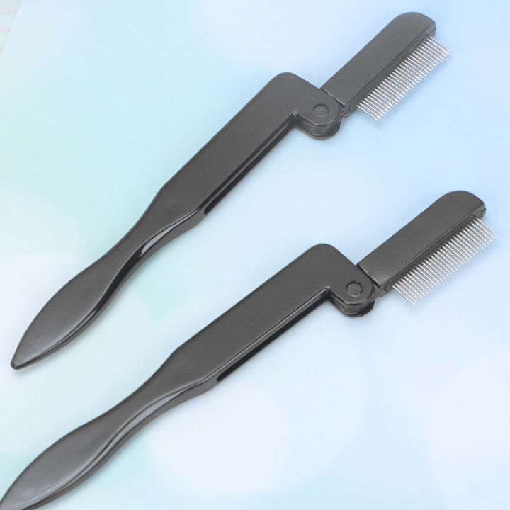 2pcs Folding Eyelash Combs Stainless Steel Eyebrow Combs Eyebrow ...