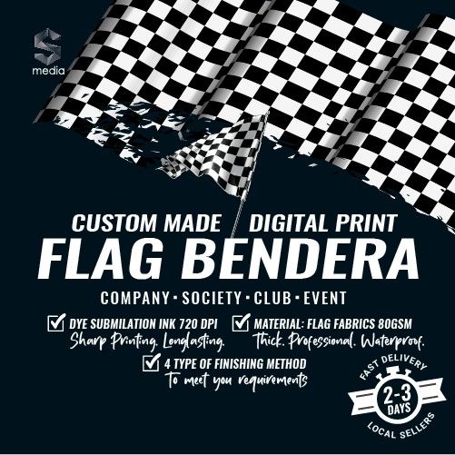 Custom Flag Printing Bendera Kelab Motor Persatuan Company Event ...