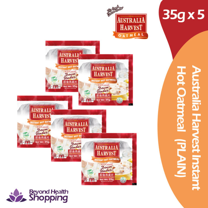Australia Harvest Instant Hot Oatmeal [35g] 100% Whole Grain Oats ...