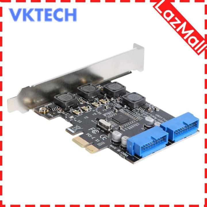 Front PCI-E to 19/20 Pin Header USB 3.0 PCI Express Expansion Module ...