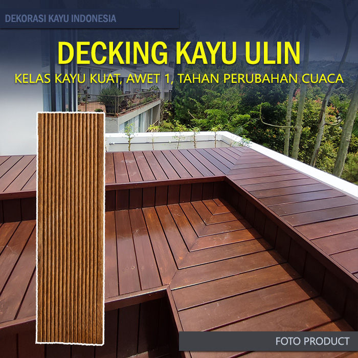 Decking kayu ulin kalimantan lantai Outdoor Kualitas Terbaik | Lazada ...