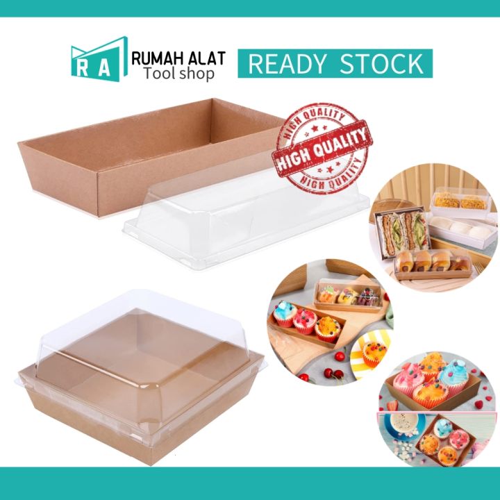 RA 4 Inch Kraft Box / Square Mini Cake Paper Box / Food Box / Packaging ...