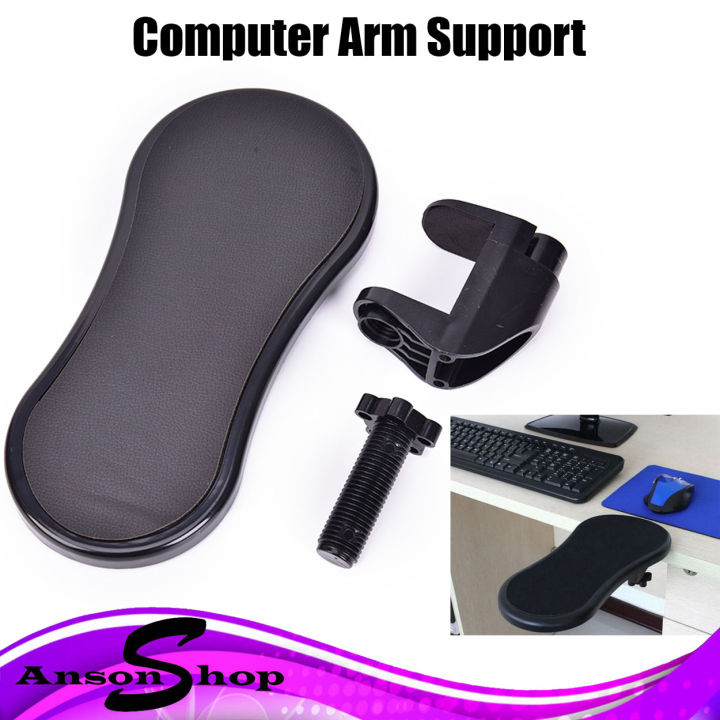 Desk Attachable Computer Table Arm Support Mouse Pads Wrist Rests Hand ...