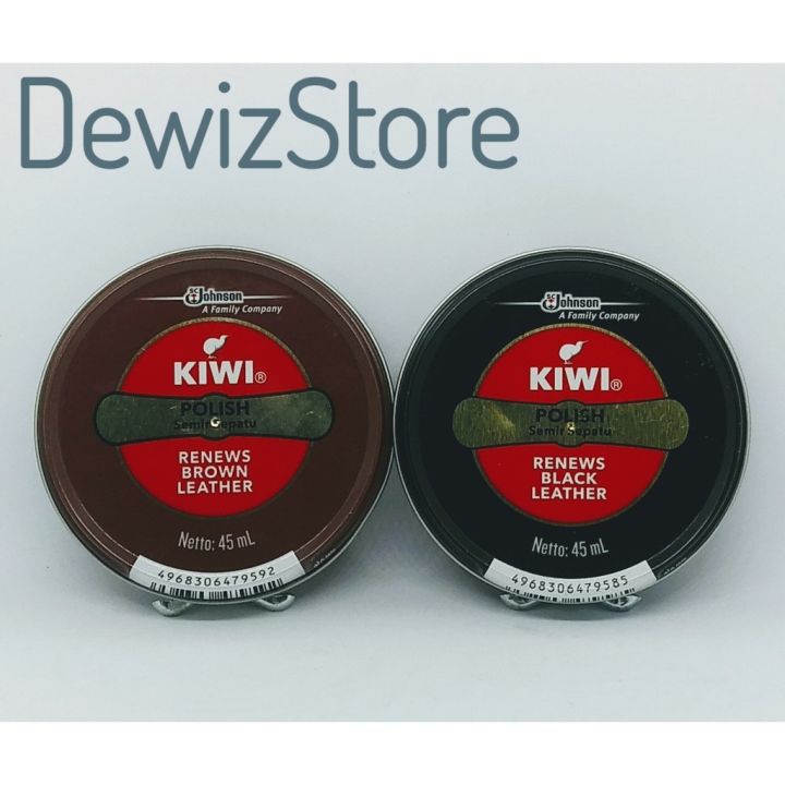 【high quality】Kiwi POLISH Shoes RENEWS BLACK & BROWN LEATHER - 45ML | Lazada Singapore