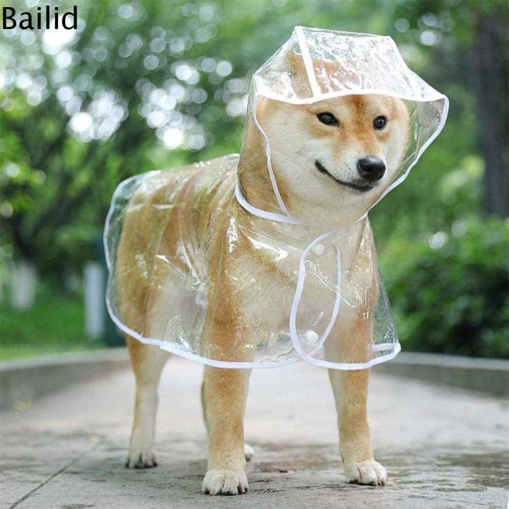 BAILID Waterproof Transparent Dog Raincoat Multi-size S-8XL Lightweight ...