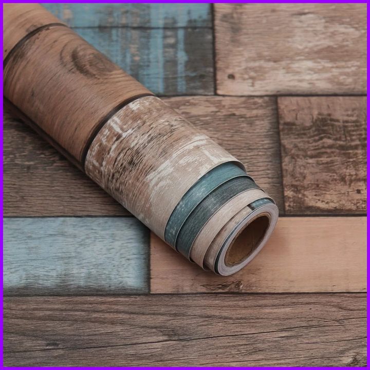 {HOT DUEUZWHFDFH 626} Waterproof Wood Grain Self-Adhesive Wallpaper for ...