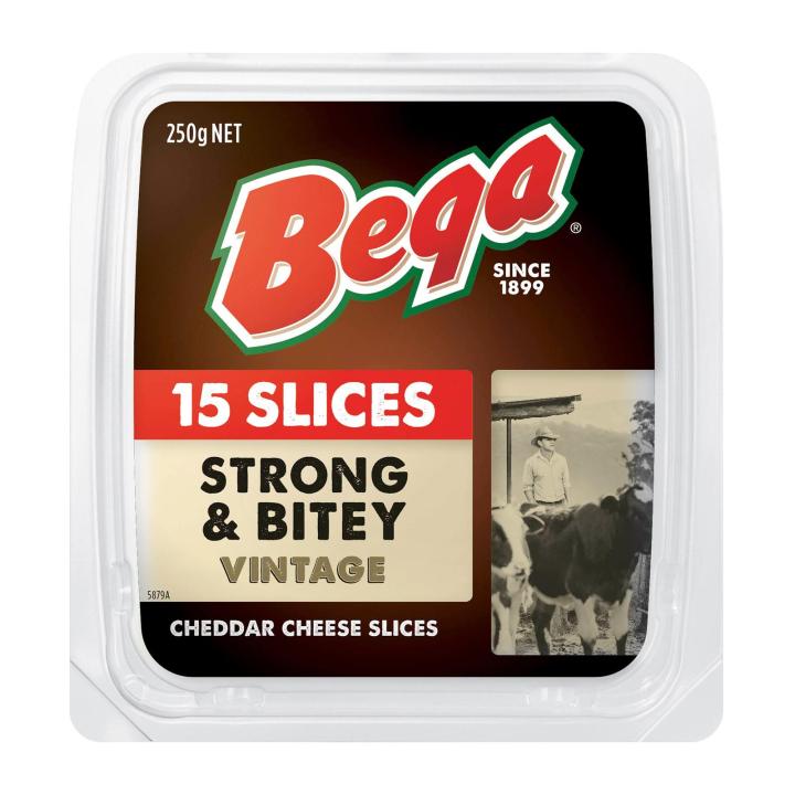 Bega Strong And Bitey Cheddar Cheese Slices 250G | Lazada Singapore