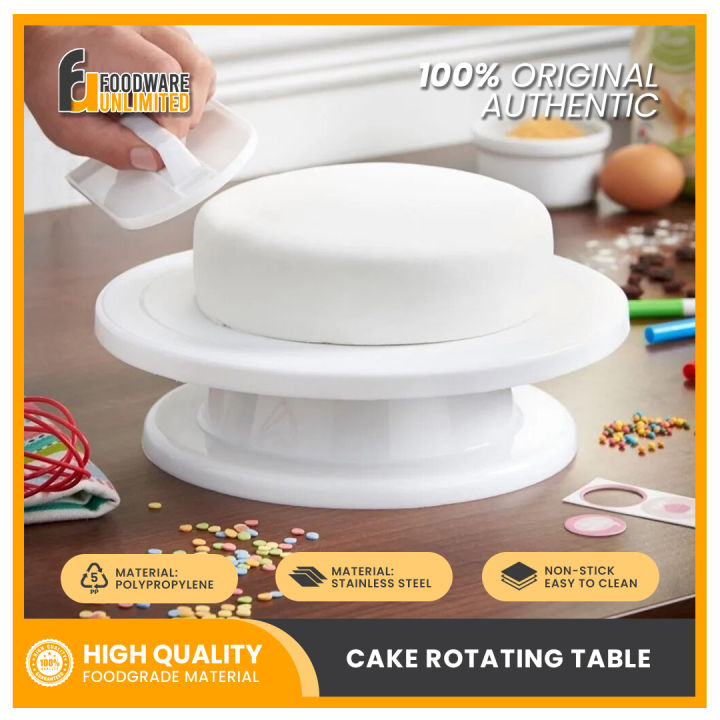 Plastic Cake Plate Turntable Rotating Anti-skid Round Cake Stand Cake ...