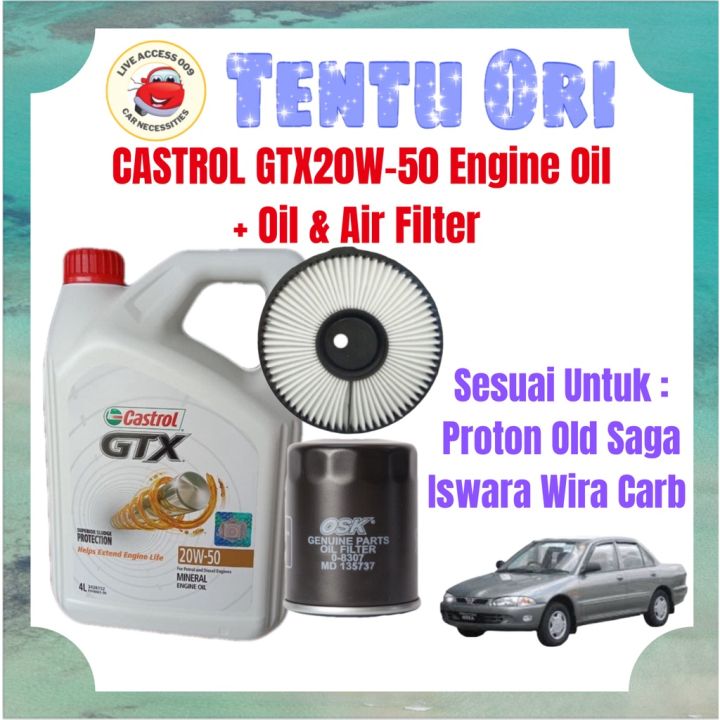 # Proton Saga 12V Iswara Wira Minyak Hitam Mineral Engine Oil Castrol ...
