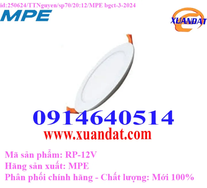 Led âm trần (led panel) Seri RP 12W | Lazada.vn