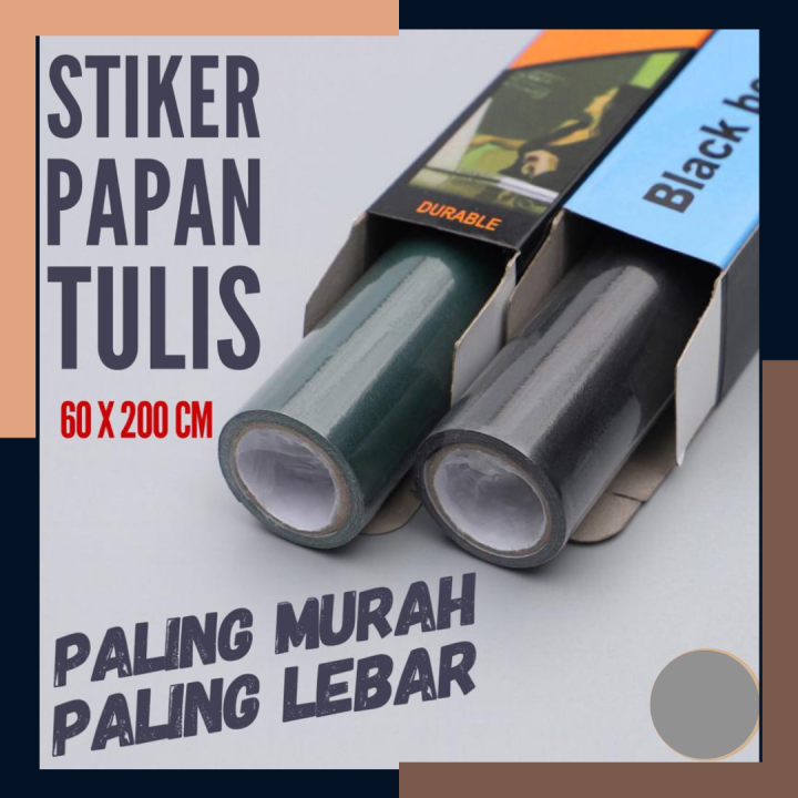Papan Tulis Tempel Stiker Papan Tulis Spidol Kapur Warna Hitam Hijau ...
