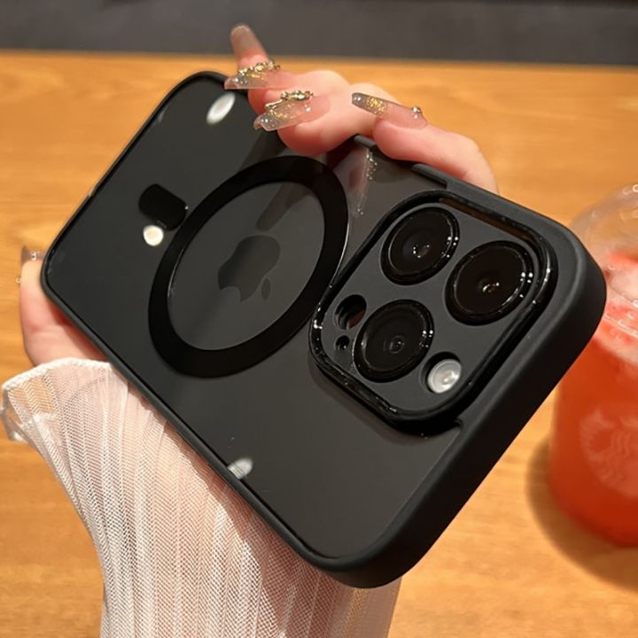 Luxury Magnetic Wireless Charge Clear Case For iPhone 14 13 11 12 Pro ...