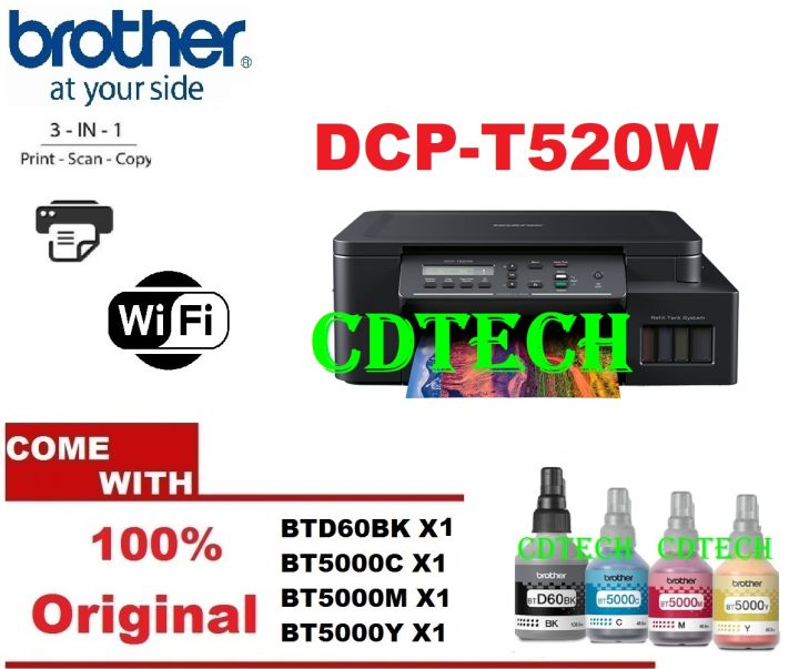 Brother DCP-T520W Printer Ink Tank ( Wireless , Print , Copy , Scan ...