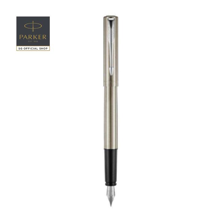 Parker Vector XL Stainless Steel Chrome Trim Fountain Pen | FP | Fine Nib | Lazada Singapore