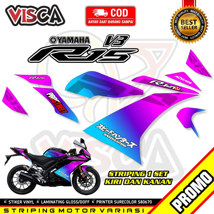 Striping R15 V3 Variasi - Stiker Motor R15 V3 Desain Bunglon | Lazada ...