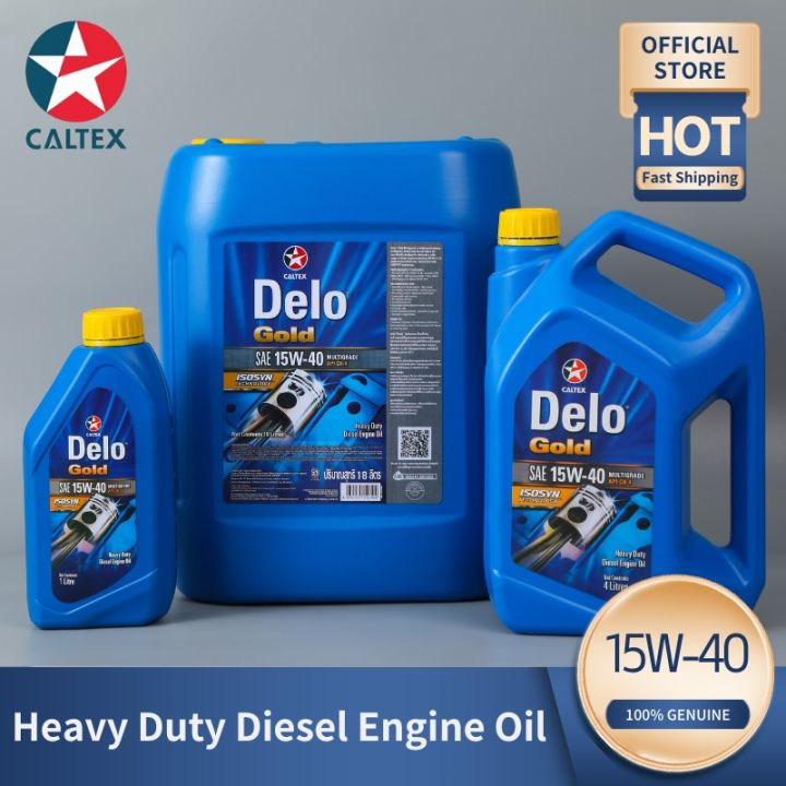 Caltex Delo Gold SAE 15w40 Diesel Oil 1L & 4L Lube Oil For Motorcycle ...