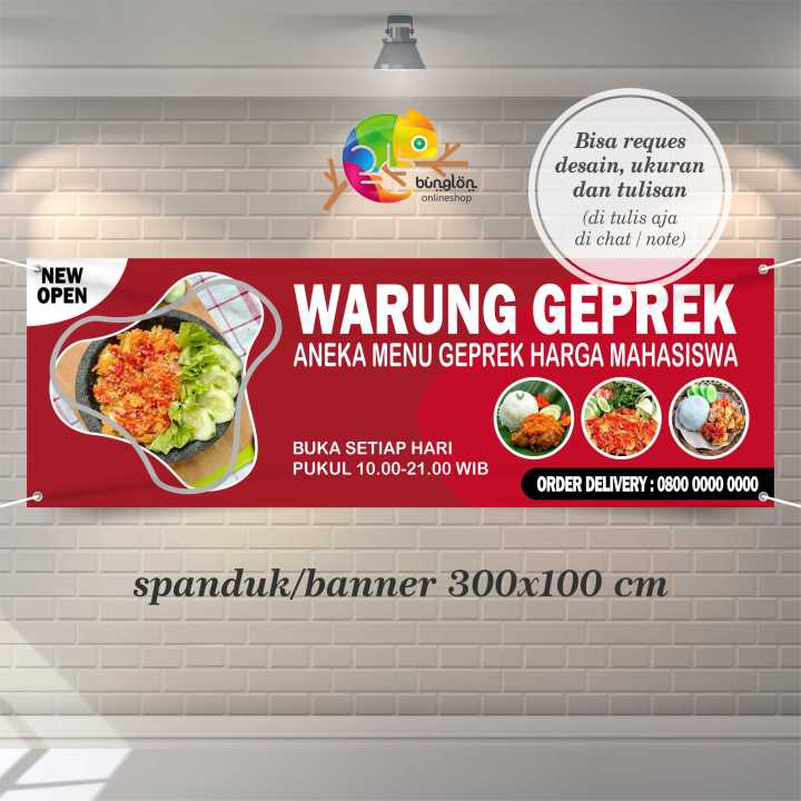 Spanduk, Banner Contoh Warung Geprek, Warung Makan | Lazada Indonesia