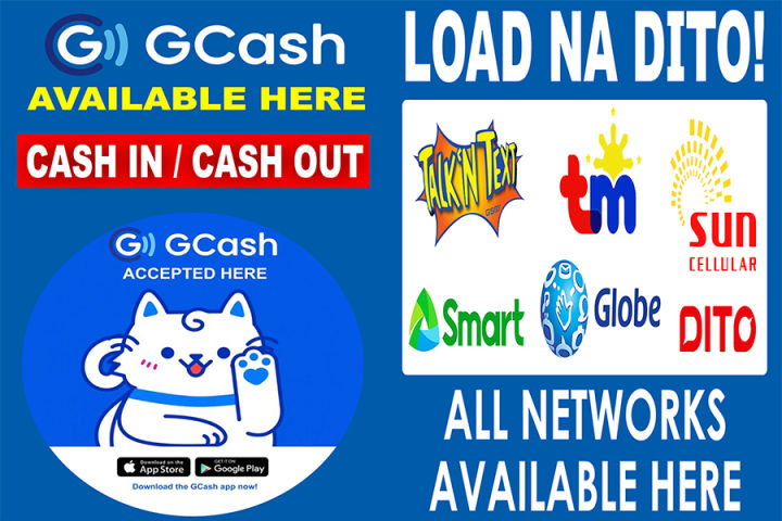 Gcash tarpaulin cash in cash out gcash rates with butas sabitan | Lazada PH