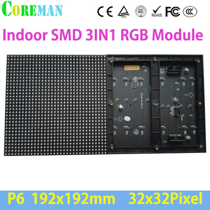 P6 Led Module 192x192 Indoor Led Display Module 32x32 RGB P6 outdoor ...