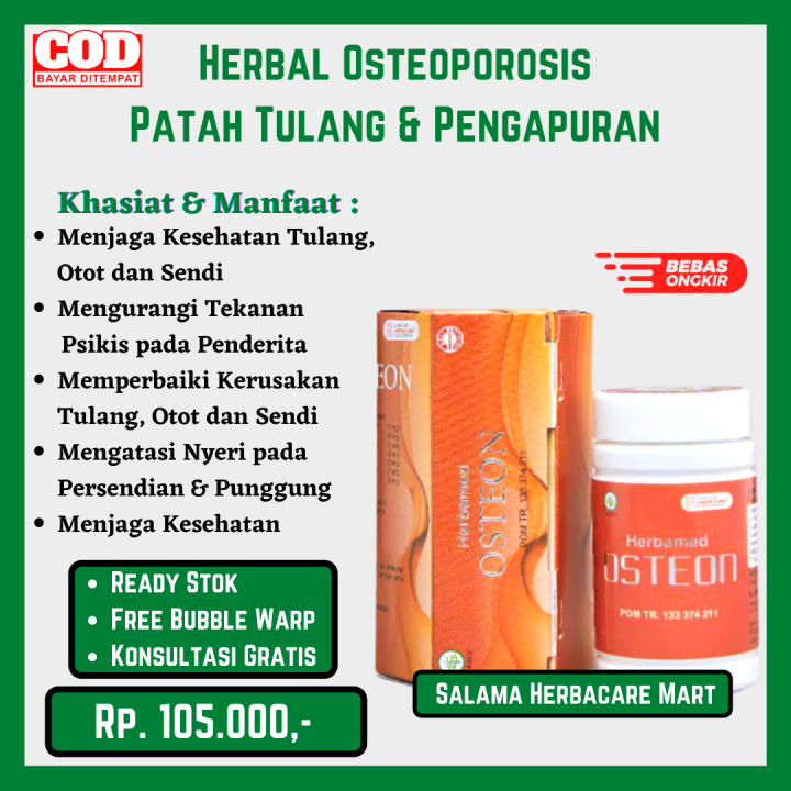OSTEON 50kps Herbal Obat Osteoporosis Patah Tulang Pengapuran Sendi ...