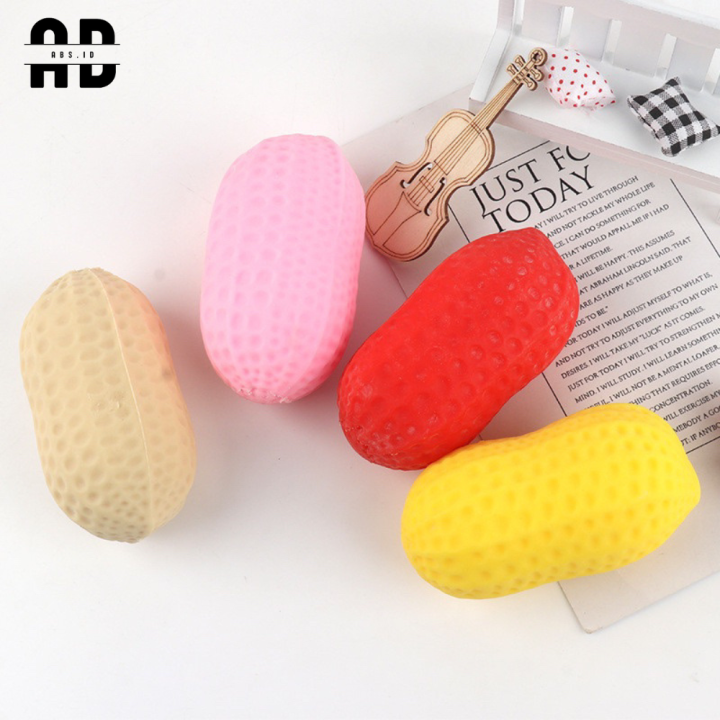 ABS - Mainan Squishy Kacang Peanut Mainan Squishy Pencet Anti Stress ...