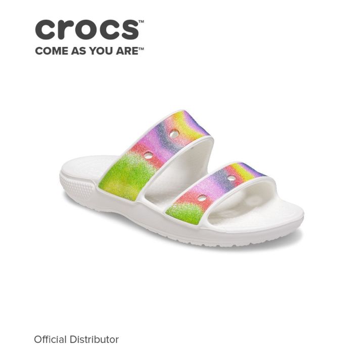 Crocs Unisex Classic Spray Dye Sandal in White Multi | Lazada PH