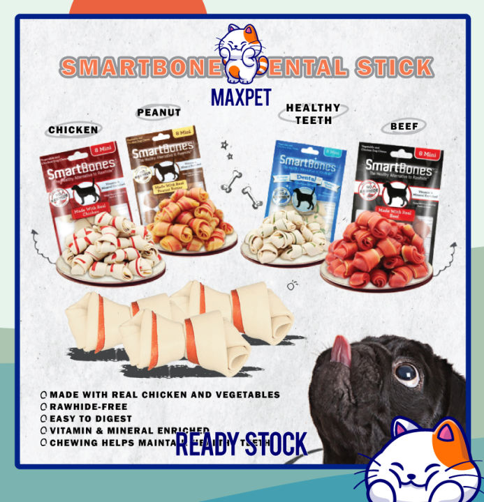 [MaxPet] SmartBones Dog Dental Stick Teething Treats Chewing Snacks ...
