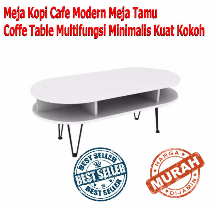 Meja Kopi Cafe Modern Meja Tamu Coffe Table Multifungsi Minimalis Kuat ...