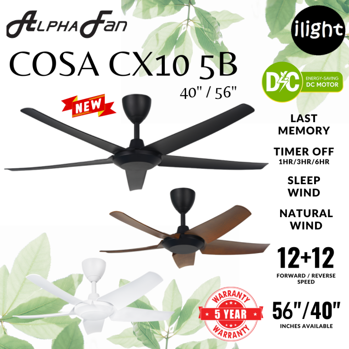 Alpha Cosa | CX10 5B DC MOTOR 5B AC MOTOR 40 56 Inches 12+12 FR Speeds Remote Control Ceiling ...