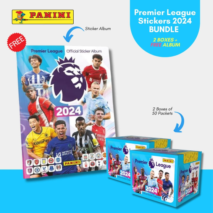 Panini Premier League Sticker Collection 2024 - Bundle (2 Boxes + 1 ...