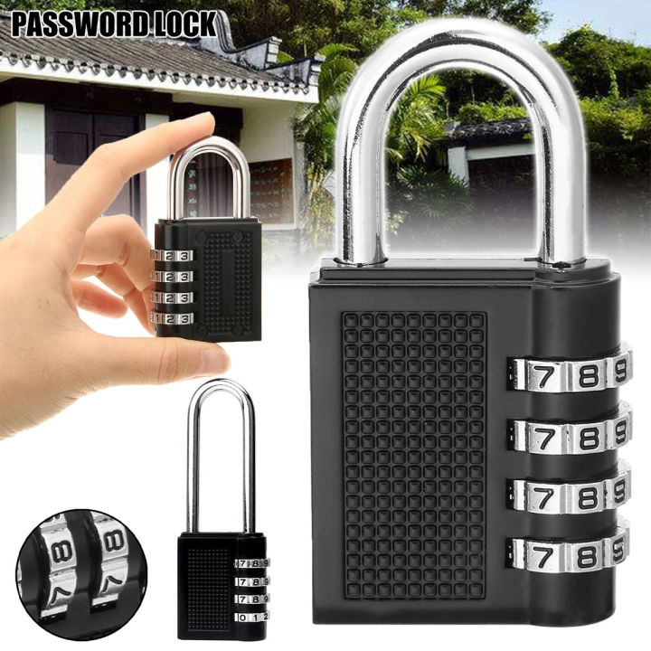 Password Lock Combination Padlock 4 Digit Zinc Alloy Combination Lock ...