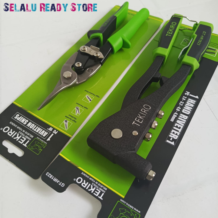 Paket Set TEKIRO (2pcs) Tang Rivet /Gunting Baja Ringan | Lazada Indonesia