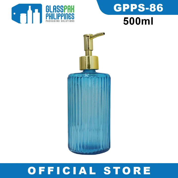 Glasspak 500ML Round Tubular V-Ridge Pump Bottle Pump Bottle Travel ...