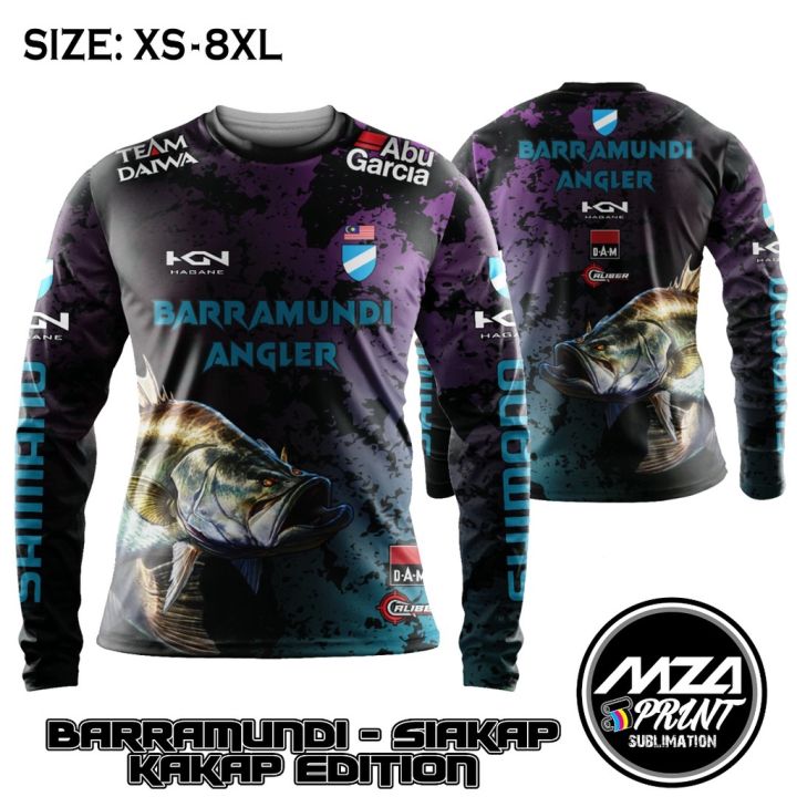 Baju Pancing BARRAMUNDI SIAKAP ANGLER Fishing Sublimtion OutFit Jersey ...