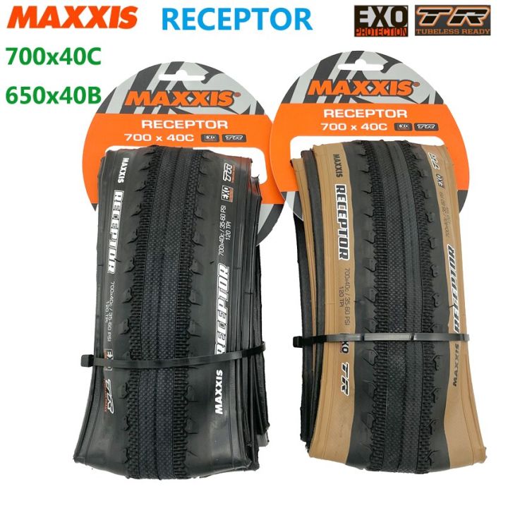 Maxxis Receptor 700X40c/650X47b Semi-Slick Gravel Tire Tubeless EXO TR ...