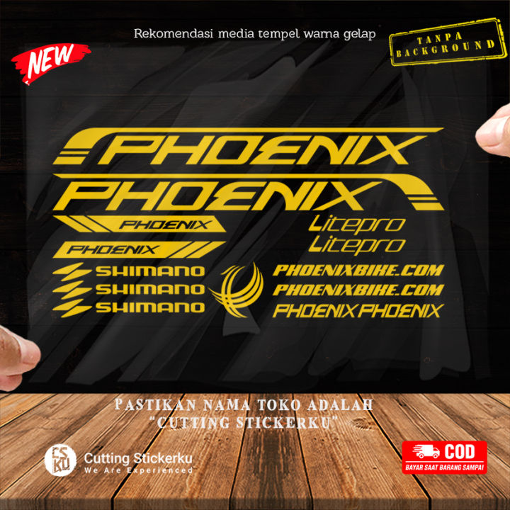 Phoenix Bike Cutting Sticker Variasi Stiker Set Sepeda Mtb Lipat Gunung ...