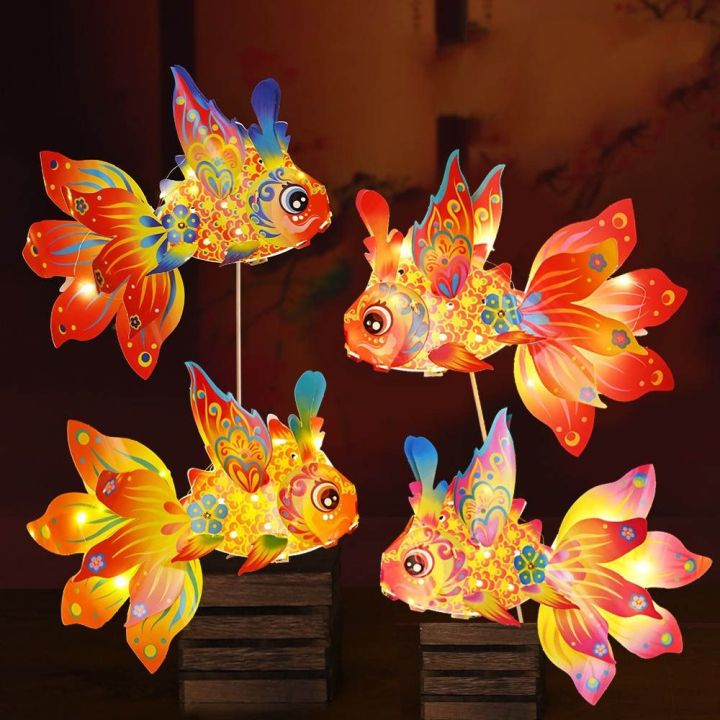 PELLETIZING Handmade Mid-Autumn Festival Fish Lantern With Led Light ...