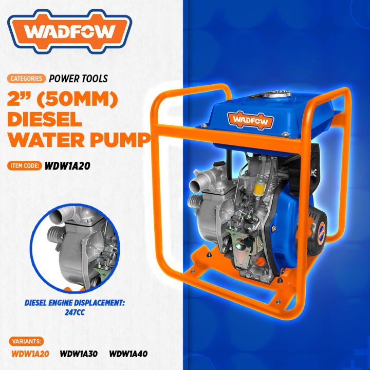 WADFOW Diesel Engine Water Pump 2"- 4" Heavy Duty Water Transfer ...