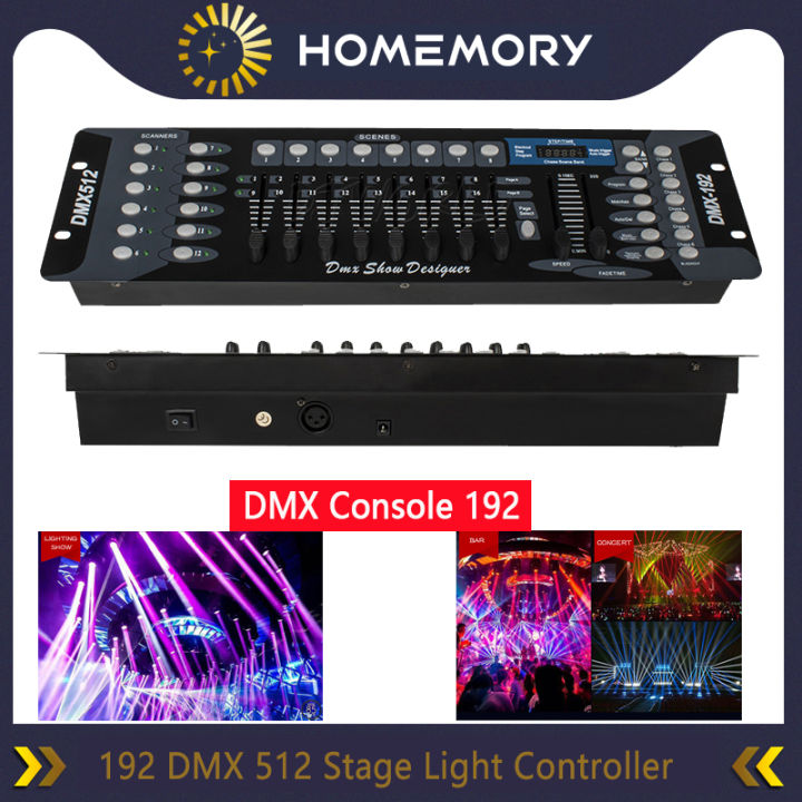 Homemory 192 DMX 512 Stage Light Controller For DJ Equipment Console Disco Party Night Club DJ ...