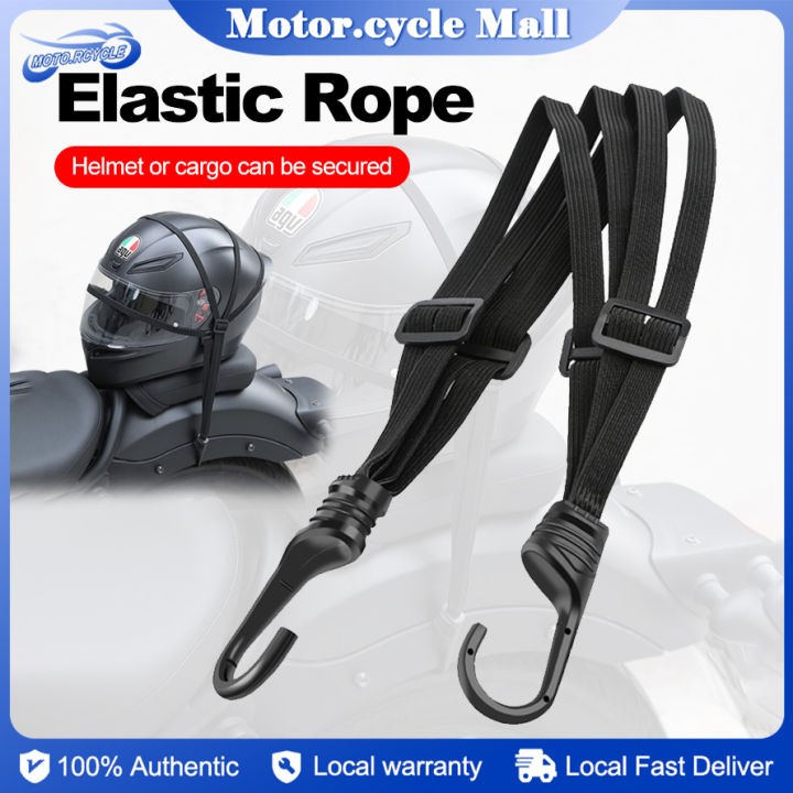 Elastic Rope 60cm Motorcycle Helmet Strap With 2 Hooks Rubber Band ...