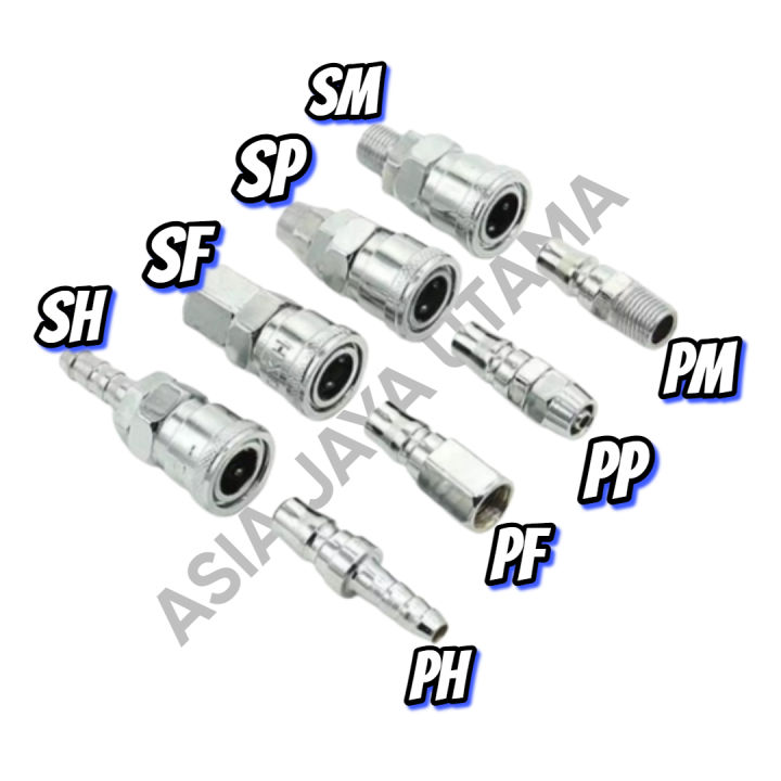 Quick Coupler / Nepel Sambungan Selang Angin Kompresor Female 1/4 Model ...