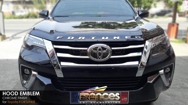 TOYOTA FORTUNER 2005 to 2025 HOOD EMBLEM CHROME with INSTALLATION GUIDE ...