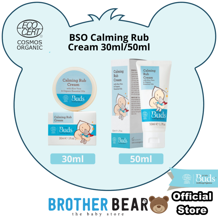 Buds BSO Organic Calming Rub Cream 30ml/ 50ml | BROTHER BEAR | Lazada