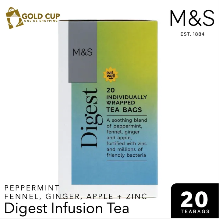 Marks & Spencer Food Digest Infusion Tea 20 Teabags (Peppermint, Fennel ...