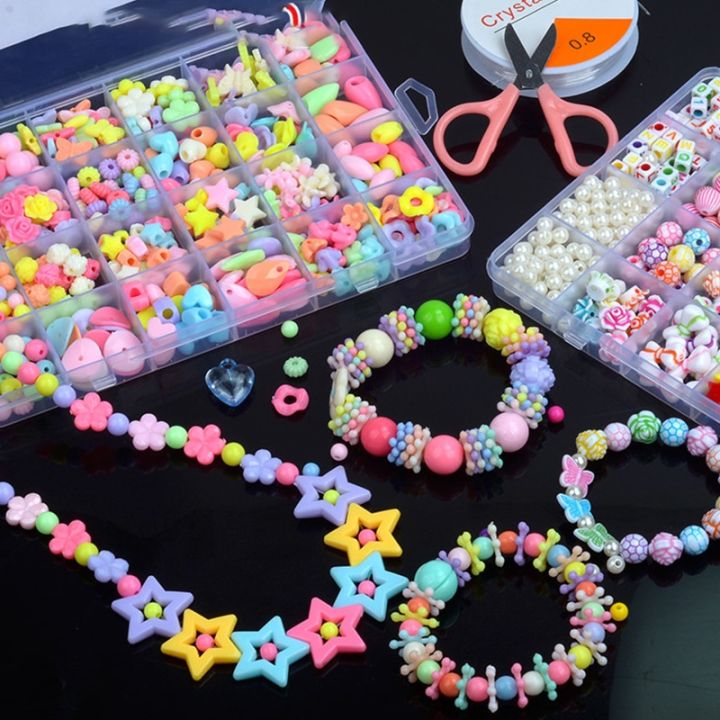 Girls DIY Bead Set Jewelry Making Kit for Kids Girl Pearl Beads for ...