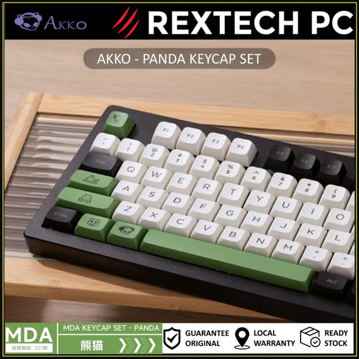 REXTECH AKKO MDA PROFILE DOUBLE-SHOT PBT KEYCAPS SET- PANDA THEME, with 227 Keycaps | Lazada