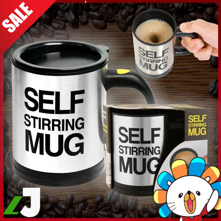 Stainless Steel Self Stirring Mug Auto Mixing Coffee Cup 15oz Cup ...