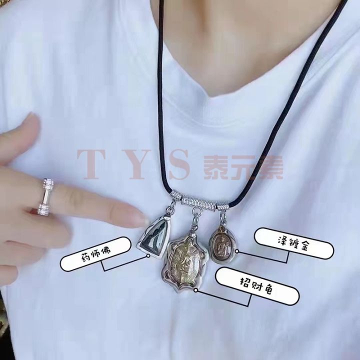 thai amulet necklace The new Thai buddha chain pendant rope three ...